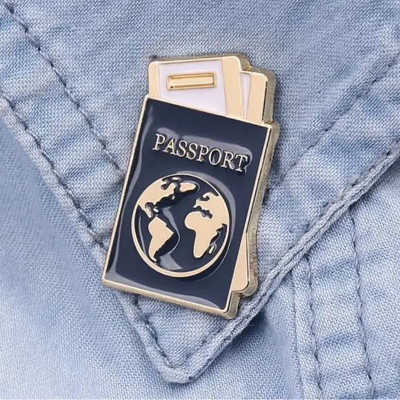 Jewelry | New Cute Traveling Gift Passport Brooch Pin | Poshmark
